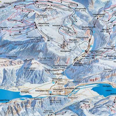 Cartina Piste e Impianti Interlaken