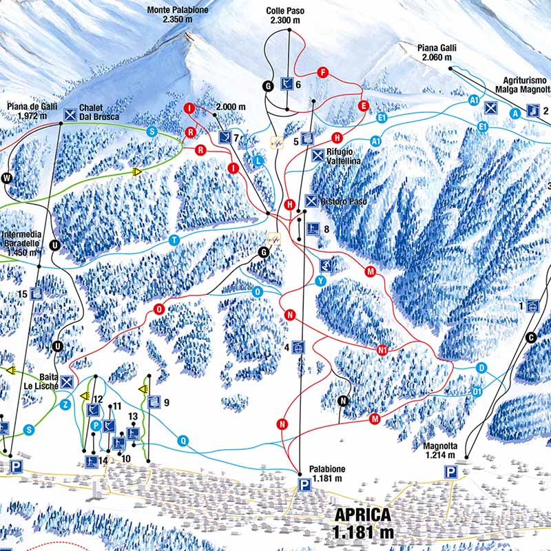 Cartina Piste e Impianti Aprica