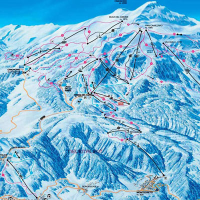 Cartina Piste e Impianti Monte Cimone